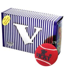 VICKY Cricket Tennis Ball | Yellow, Maroon | Pack of 6 - Big Value Shop