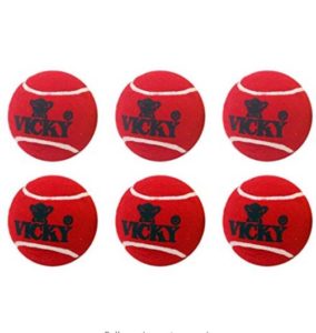 VICKY Cricket Tennis Ball | Yellow, Maroon | Pack of 6 - Big Value Shop