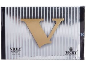 VICKY Cricket Tennis Ball | Yellow, Maroon | Pack of 6 - Big Value Shop