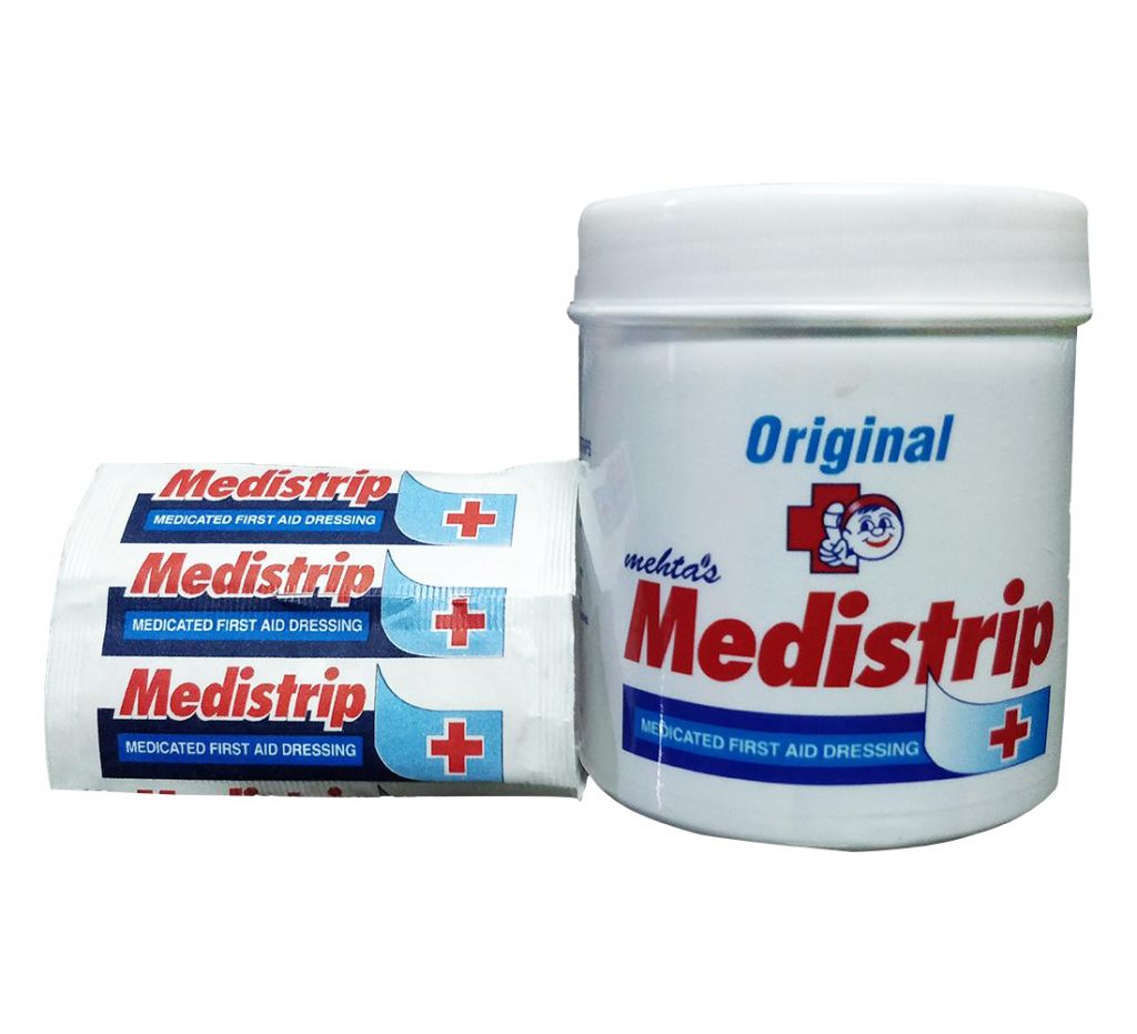 Medistrip Medicated First Aid Dressing Strips | Pack of 100 Bandage ...