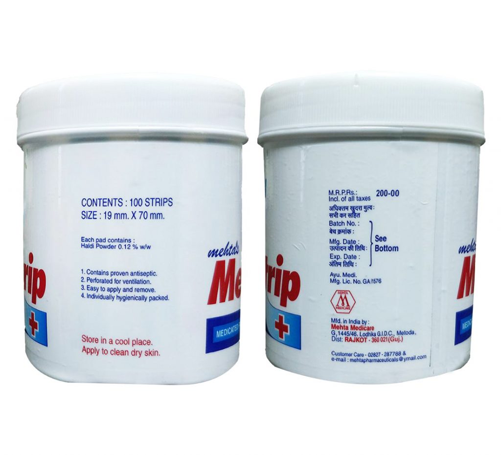 Medistrip Medicated First Aid Dressing Strips | Pack of 100 Bandage ...