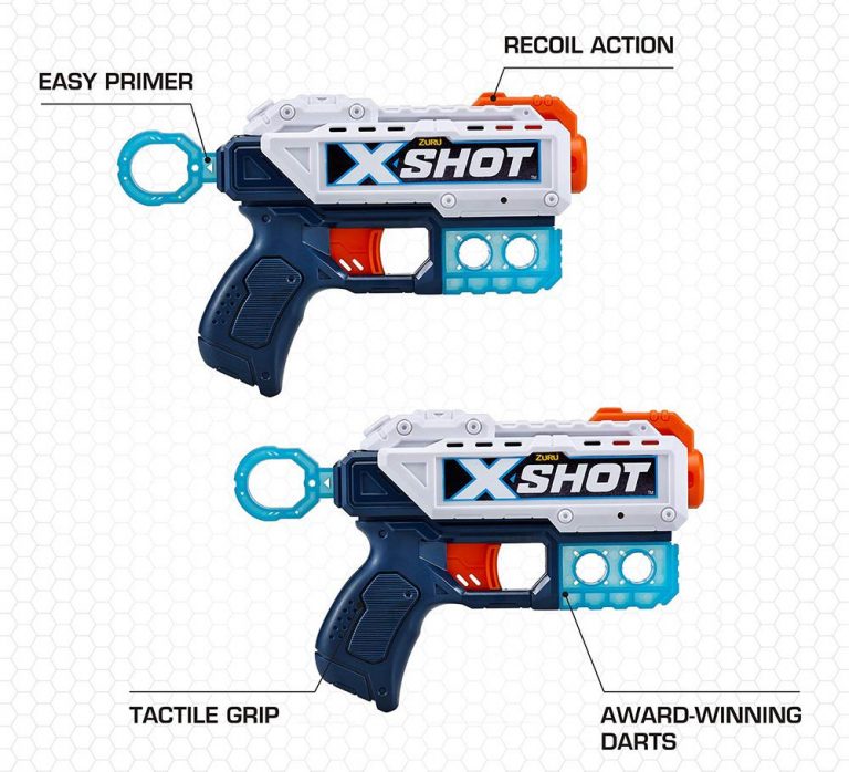 X-Shot Excel Double Pulse | X-Shot Kickback Dart Blaster Combo | 8 ...