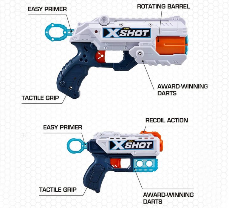 X-Shot 2 Reflex6 & 2 Kickback | 48 Darts & 3 Cans - Big Value Shop