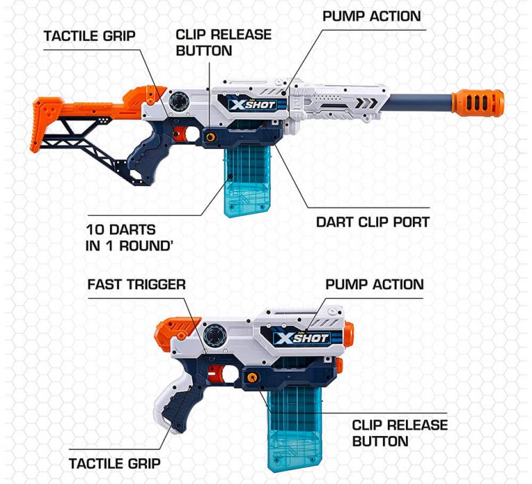X-Shot Max Attack & Hurricane | Clip Blaster Combo Pack - Big Value Shop