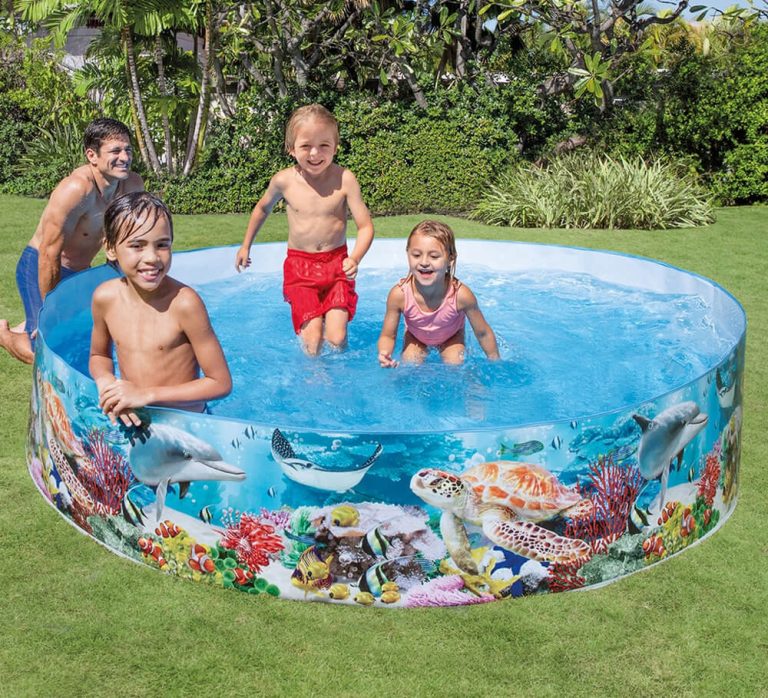 Intex 58472 Deep Blue Sea Snapset Pool | 8 Foot Children Swimming Pool ...