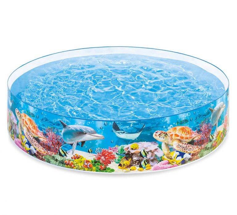 Intex 58472 Deep Blue Sea Snapset Pool | 8 Foot Children Swimming Pool ...
