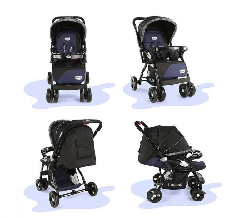LuvLap Galaxy Baby Stroller | Black & Red - Big Value Shop