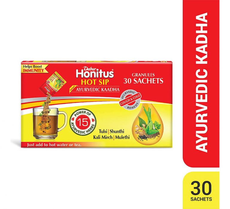Dabur Honitus Hot Sip | Herbal Drink | Pack of 30 Sachets - Big Value Shop