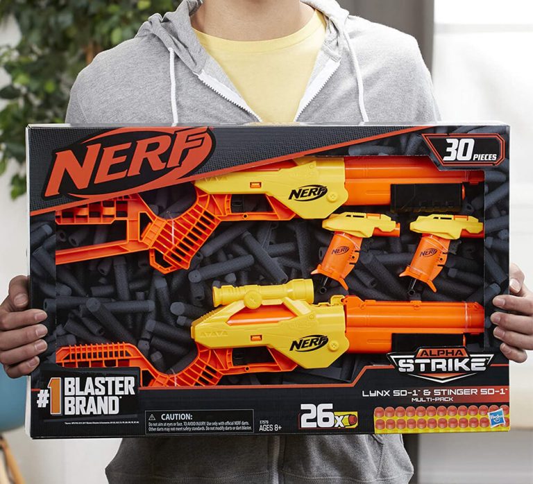 NERF Alpha Strike Lynx SD-1 & Stinger SD-1 Multi Pack | 4 Blasters & 26 ...