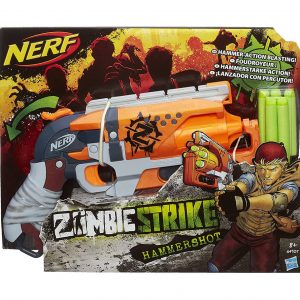 NERF Zombie Strike Hammershot Blaster | 5 Darts - Big Value Shop