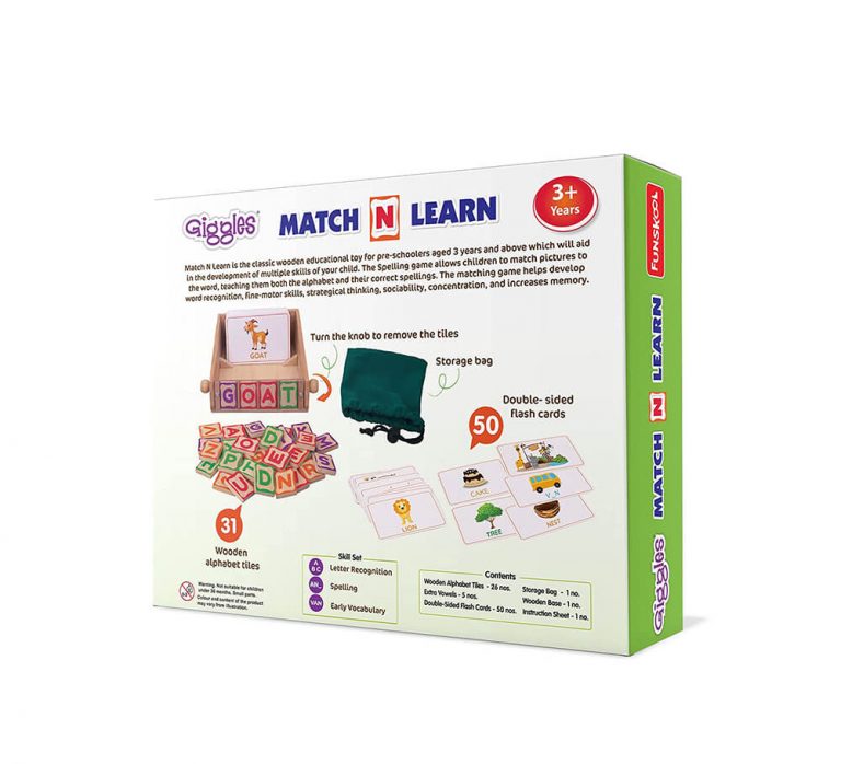 Funskool Match N Learn | Giggles Educational Sets | Suitable for 3 Yrs & Above - Big Value Shop