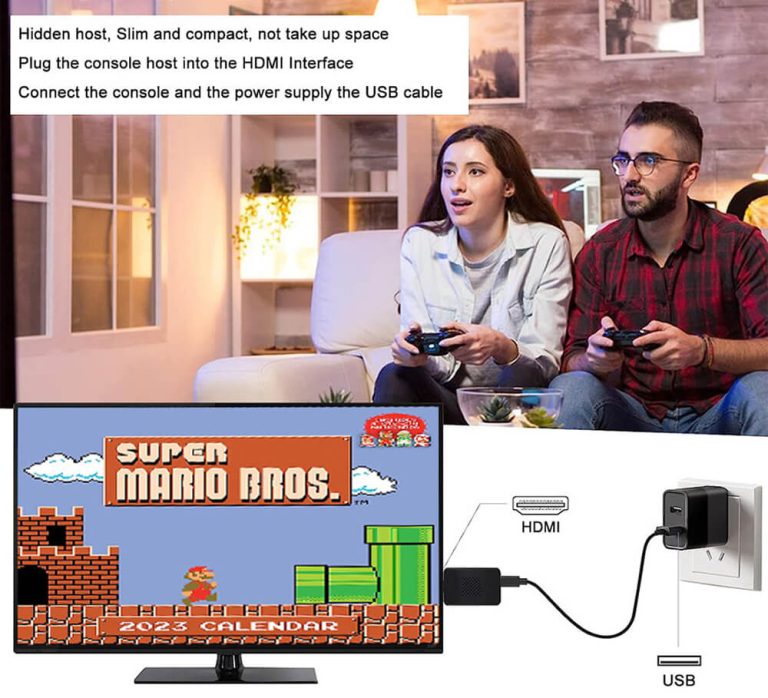 Sameo Micro Genius HDMI Gaming Console | 800 Built in 1 Classic HD ...
