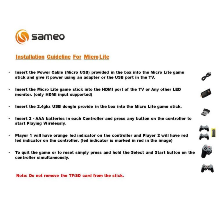 Sameo Micro Lite HDMI Gaming Console | Game Stick, Video Games, Console ...